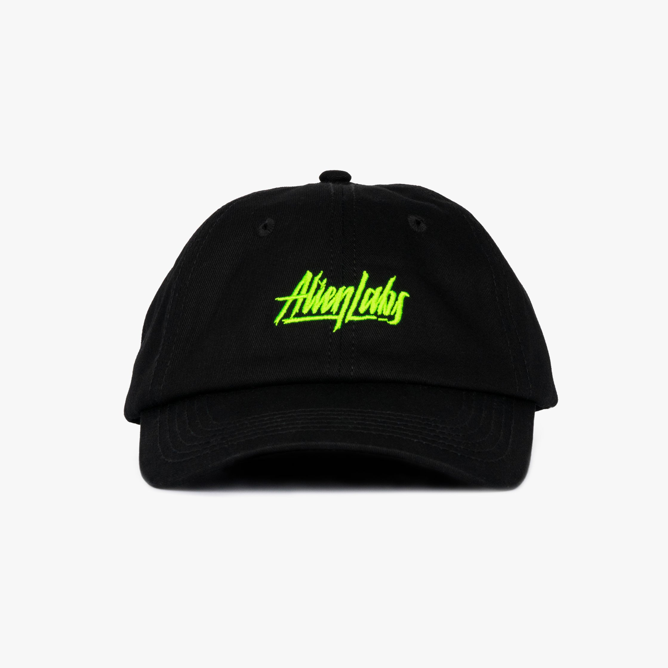 AL Logo 6 Panel Dad Hat (Black/Green) – AlienLabs