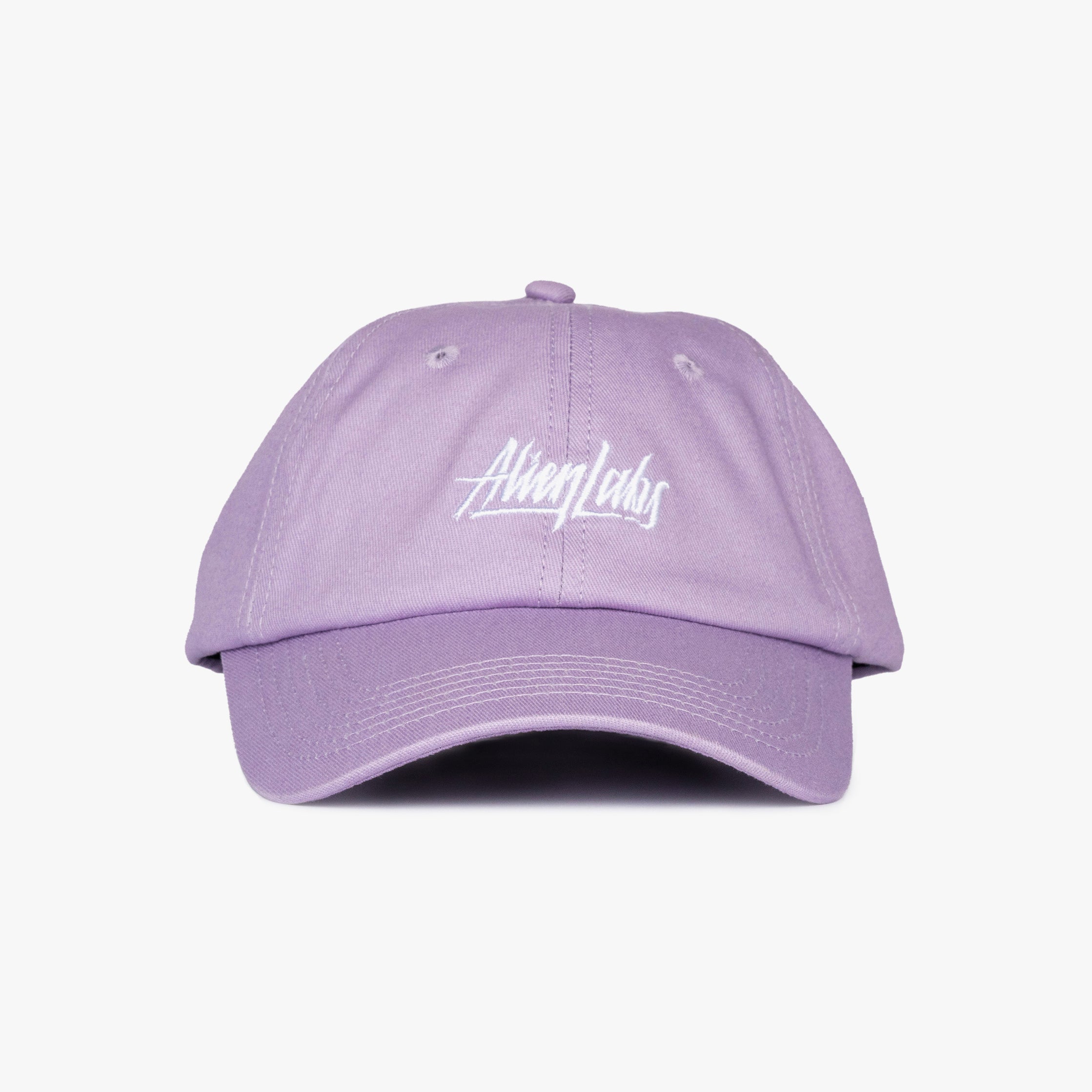 AL Logo 6 Panel Dad Hat (Lilac/White) – AlienLabs