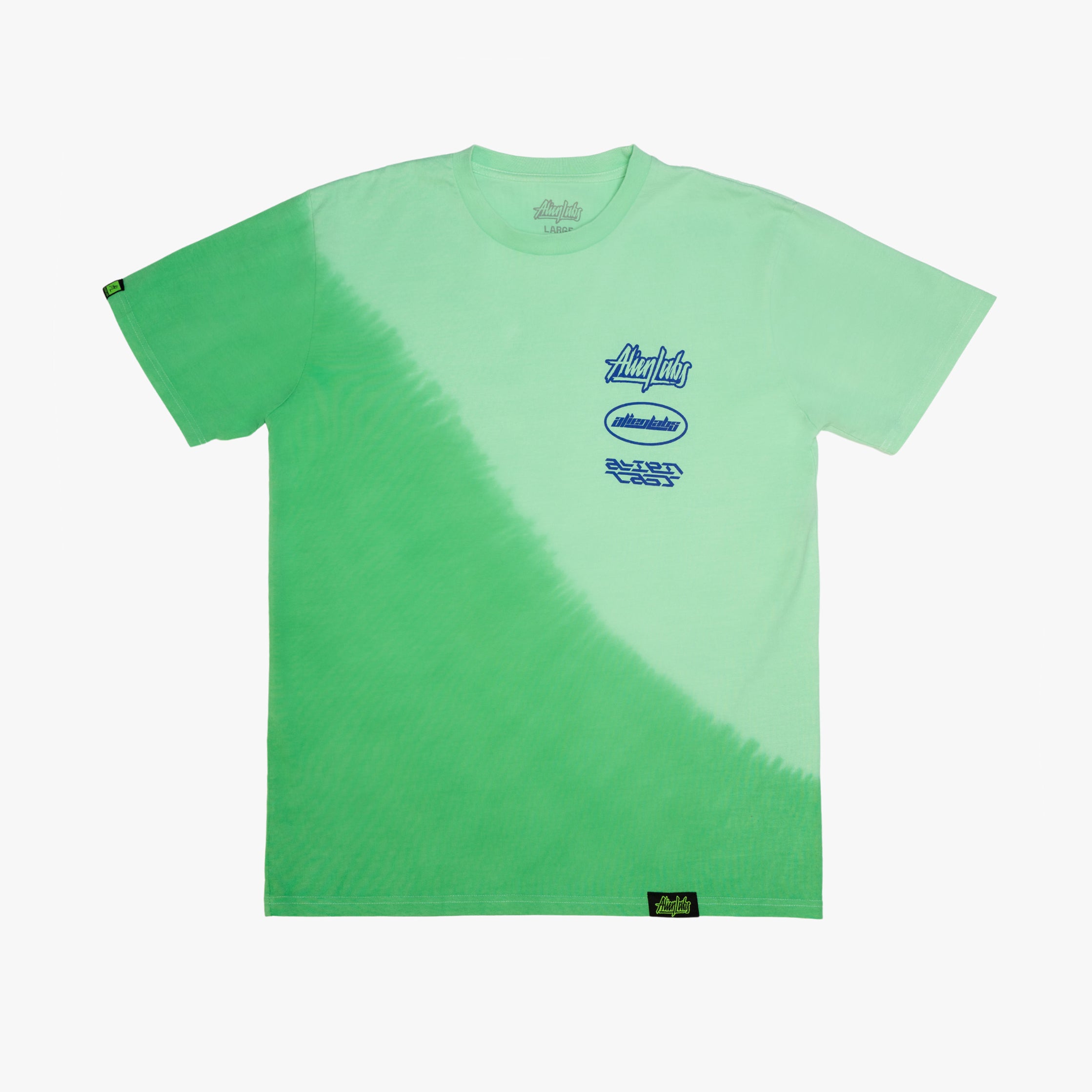 Split Worlds Hand Dyed T-Shirt (Green) – AlienLabs
