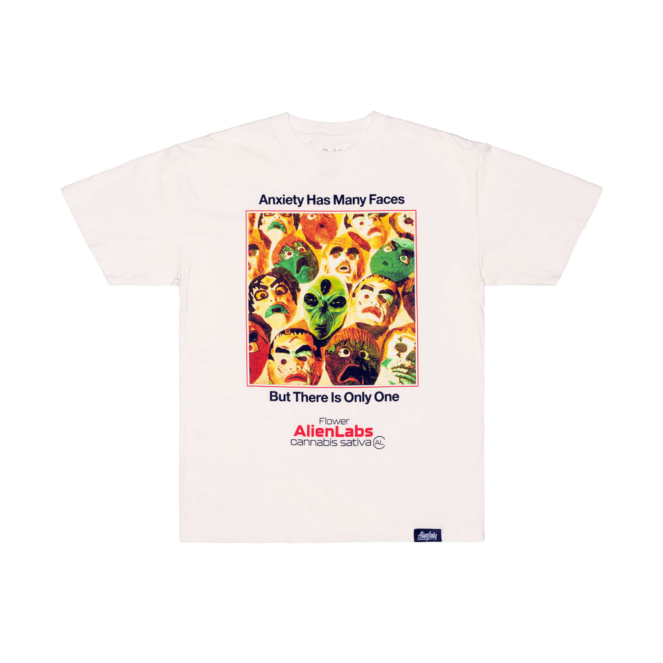 Faces of Anxiety T-Shirt (White) – AlienLabs