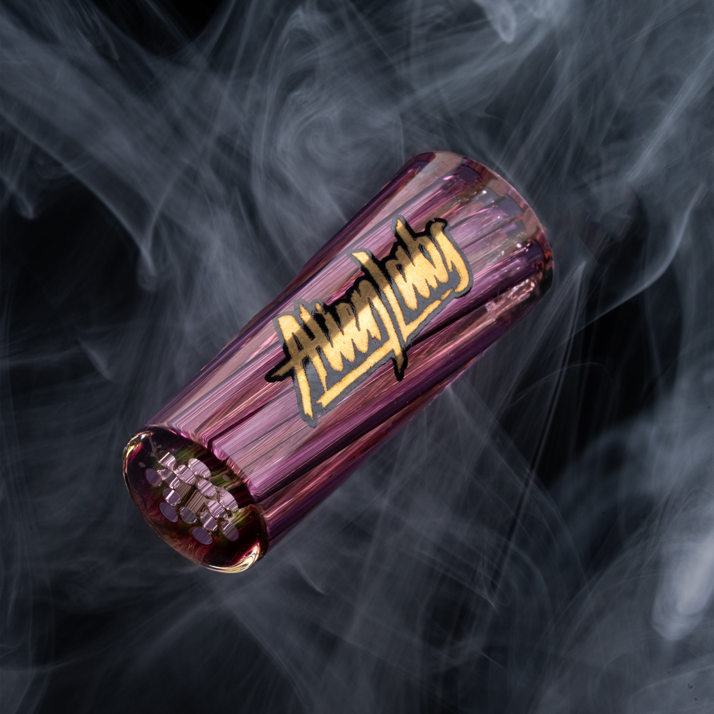 AlienLabs x Proper Doinks Gold Amethyst Blacklight Reactive Glass Tips